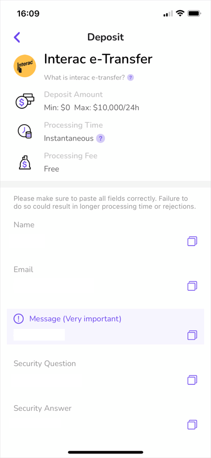 Interac e-Transfer Payments with VirgoCX | LeoList